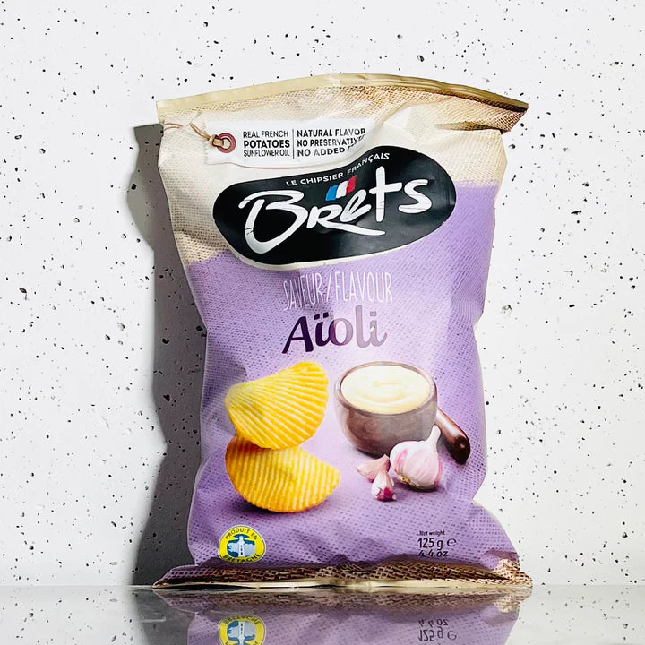 BRETS CHIPS GARLIC AIOLI FLAVOURED POTATO CHIPS – Munchiz